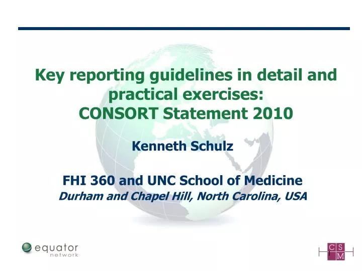 PPT - Key reporting guidelines in detail and practical exercises ...