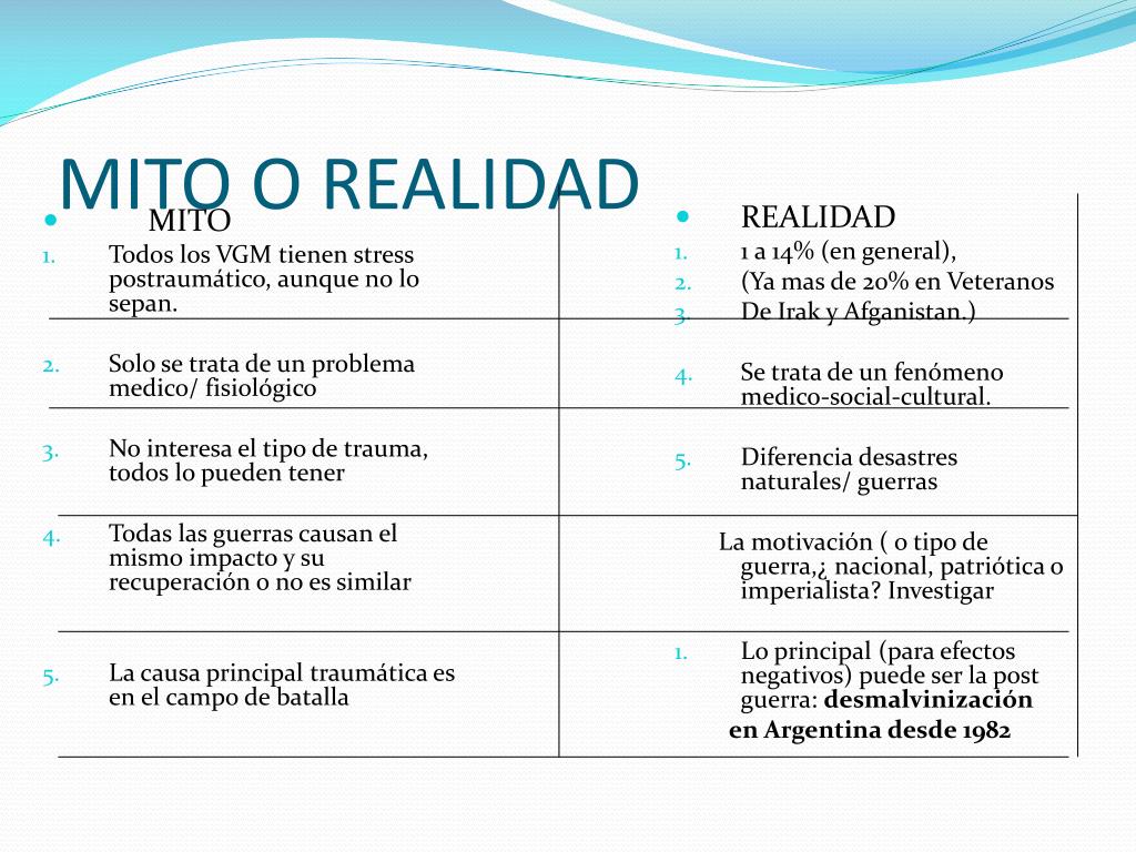 PPT - A 30 años de la Gesta de Malvinas. Stress postraumático: realidad ...