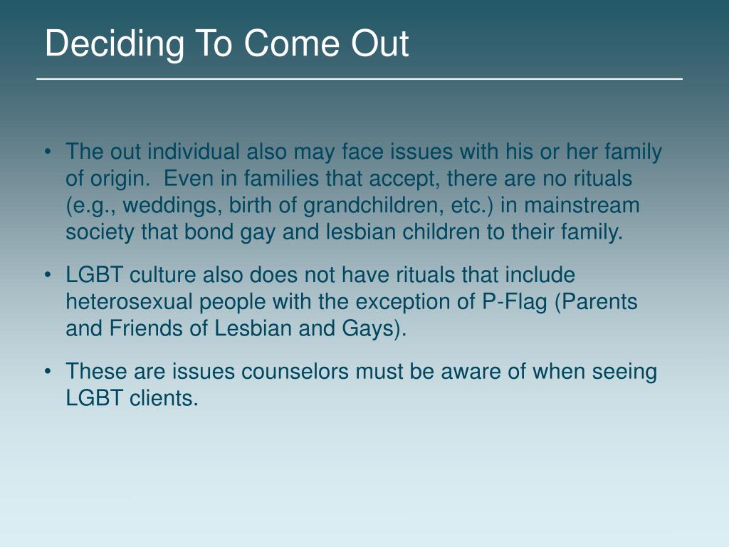 PPT - ETHICAL ISSUES in Counseling Gay or Lesbian Individuals and ...