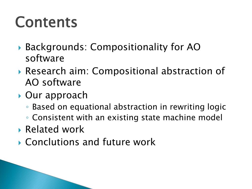 Ppt Rewriting Logic Model Of Compositional Abstraction Of Aspect Oriented Software Powerpoint