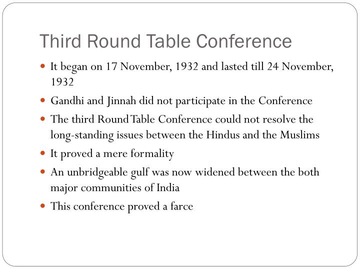 PPT - Round Table Conferences PowerPoint Presentation - ID:2061215