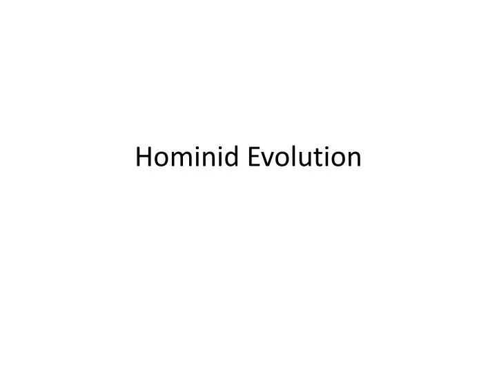 PPT - Hominid Evolution PowerPoint Presentation, free download - ID:2061513