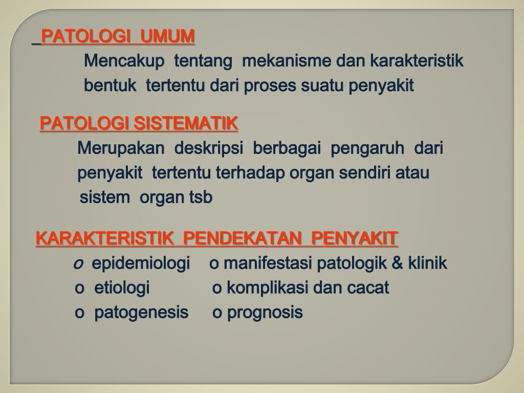 PPT - PATOLOGI UMUM PATOLOGI ANATOMI PowerPoint Presentation, free ...