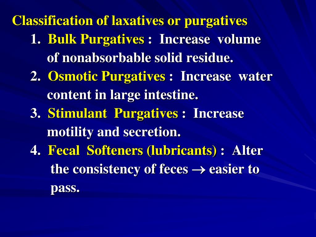 PPT - Drugs for Constipation (Laxatives; Purgatives; Cathartics ...