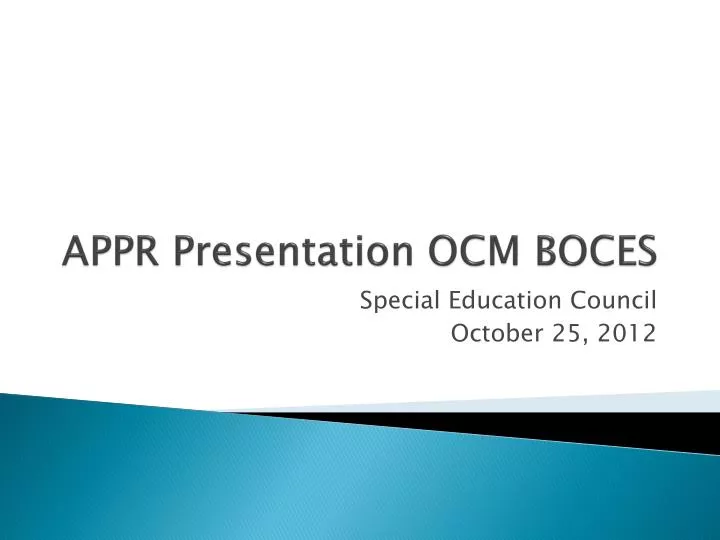 PPT - APPR Presentation OCM BOCES PowerPoint Presentation, free ...