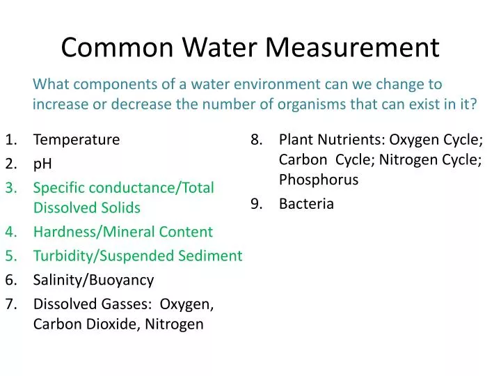 PPT - Common Water Measurement PowerPoint Presentation, free download ...
