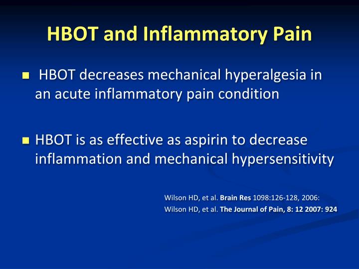 PPT - Hyperbaric Oxygen Therapy and Pain PowerPoint Presentation - ID ...