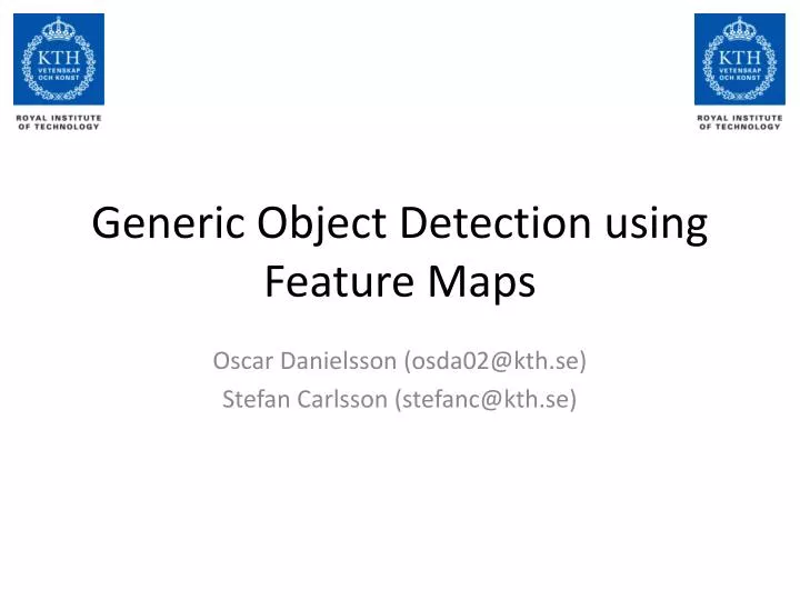 Ppt Generic Object Detection Using Feature Maps Powerpoint
