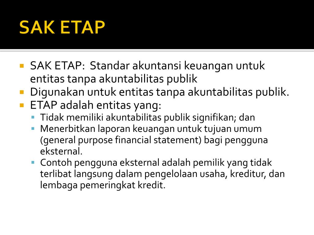 PPT - STANDAR AKUNTANSI KEUANGAN ENTITAS TANPA AKUNTABILITAS PUBLIK ...