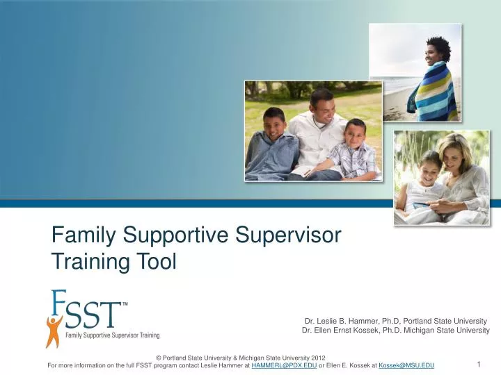 PPT - Family Supportive Supervisor Training Tool PowerPoint ...