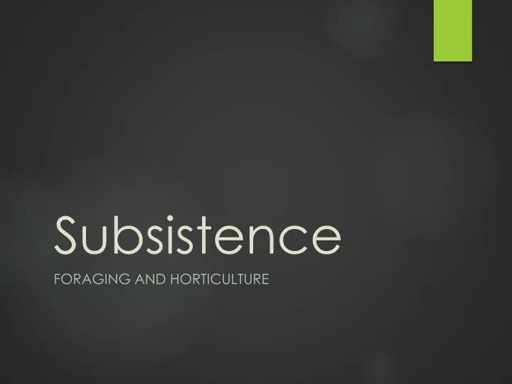 PPT - Subsistence PowerPoint Presentation, free download - ID:2064100