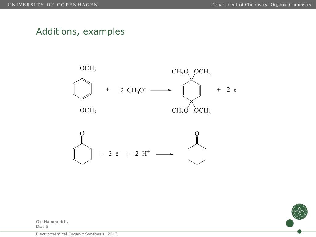 PPT - Electrochemical Organic Synthesis Ole Hammerich PowerPoint ...