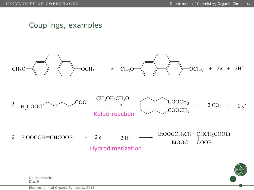 PPT - Electrochemical Organic Synthesis Ole Hammerich PowerPoint ...