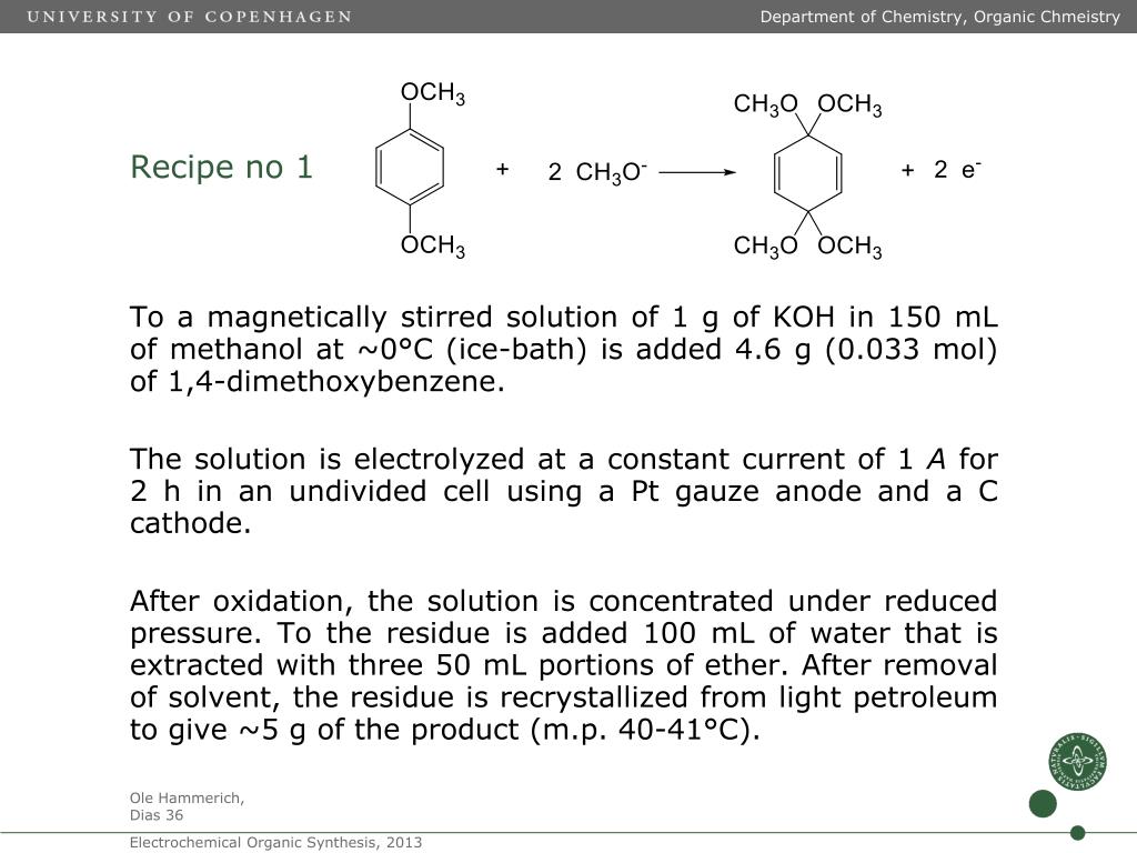 PPT - Electrochemical Organic Synthesis Ole Hammerich PowerPoint ...