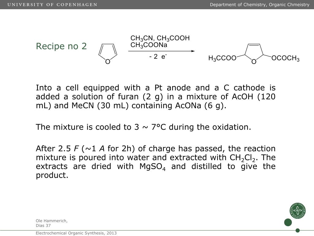 PPT - Electrochemical Organic Synthesis Ole Hammerich PowerPoint ...