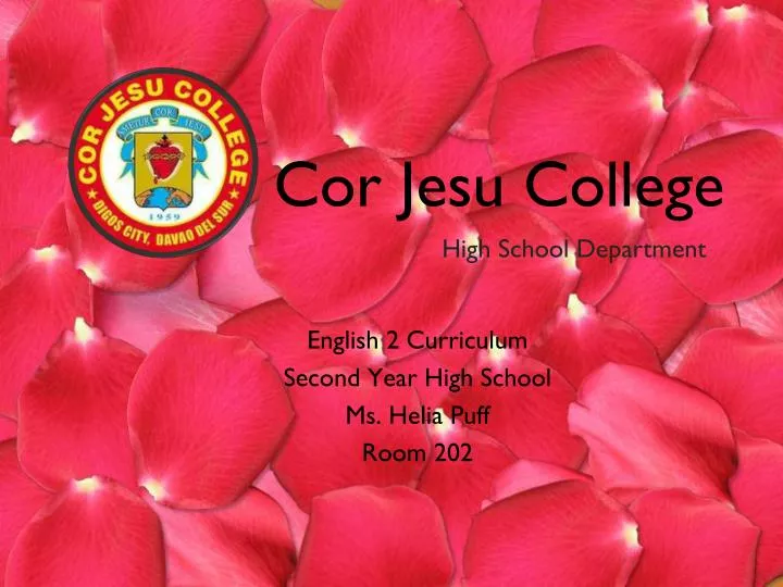 PPT - Cor Jesu College PowerPoint Presentation, free download - ID:2064284