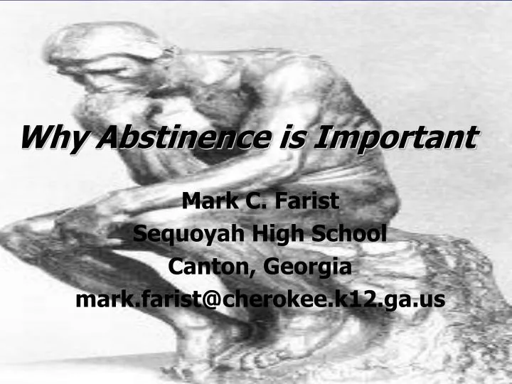 PPT - Why Abstinence is Important PowerPoint Presentation, free ...