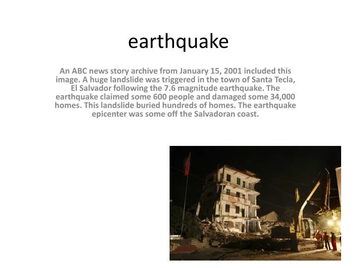 PPT - earthquake PowerPoint Presentation, free download - ID:2065247