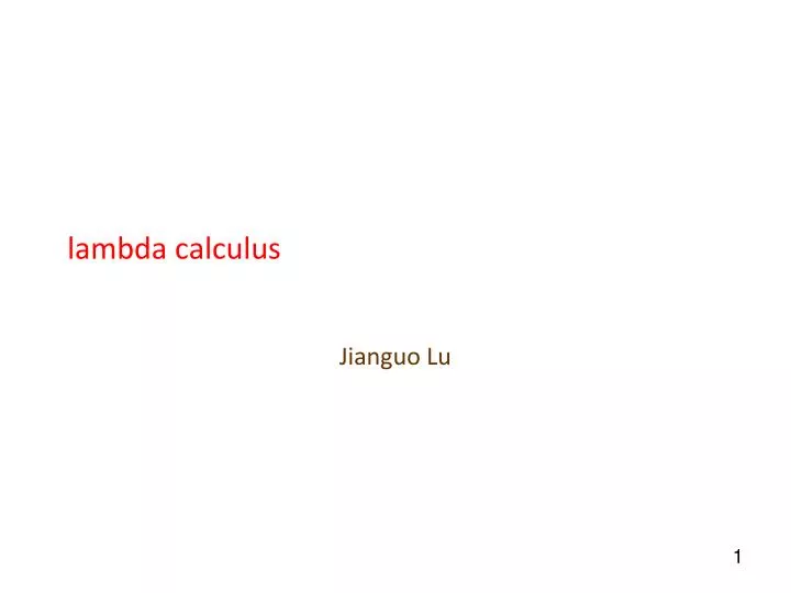 Ppt Lambda Calculus Powerpoint Presentation Free Download Id2065285