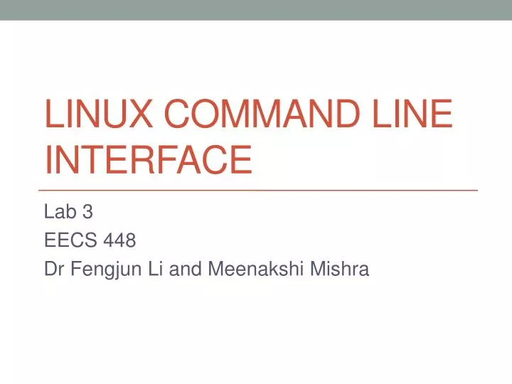 PPT - Linux Command Line Interface PowerPoint Presentation, free ...