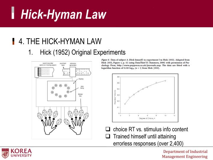 PPT - Hick-Hyman Law PowerPoint Presentation - ID:2065702