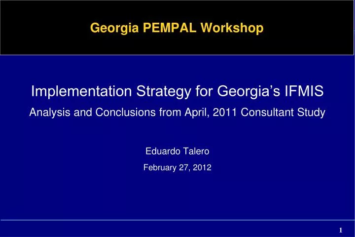 PPT - Georgia PEMPAL Workshop PowerPoint Presentation, free download ...
