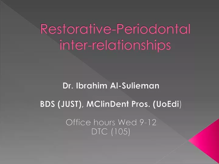 PPT - Restorative-Periodontal inter-relationships PowerPoint ...