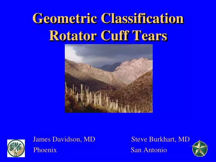PPT - Geometric Classification Rotator Cuff Tears PowerPoint ...