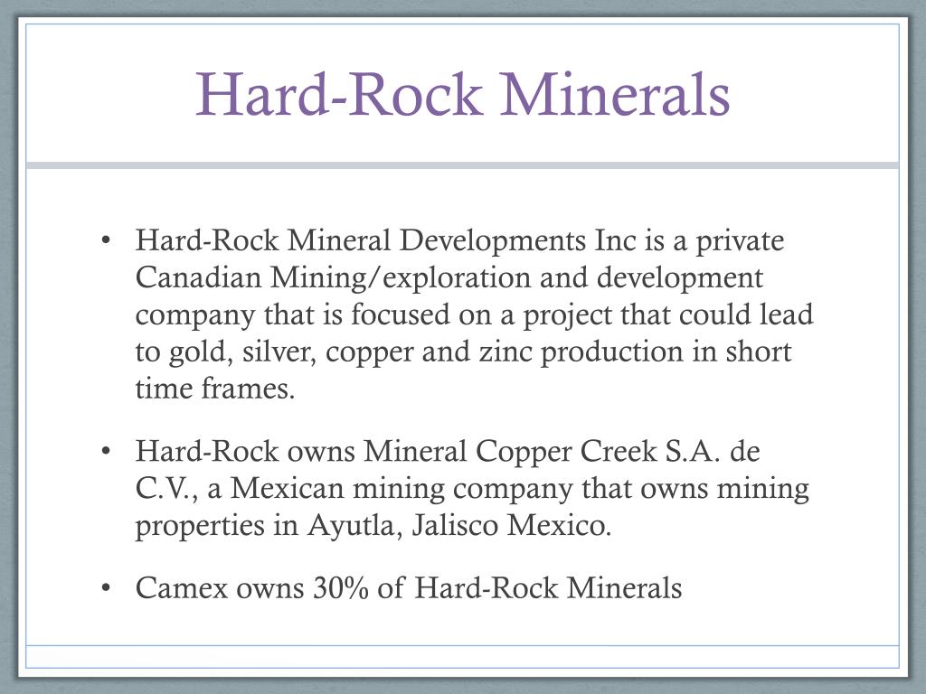 PPT - Samalayuca Samalayuca is a Mexican mining/exploration company ...
