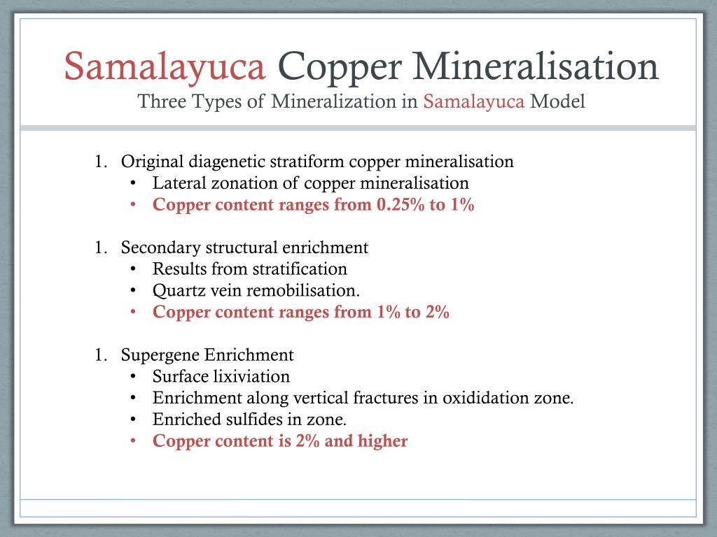 PPT - Samalayuca Samalayuca is a Mexican mining/exploration company ...