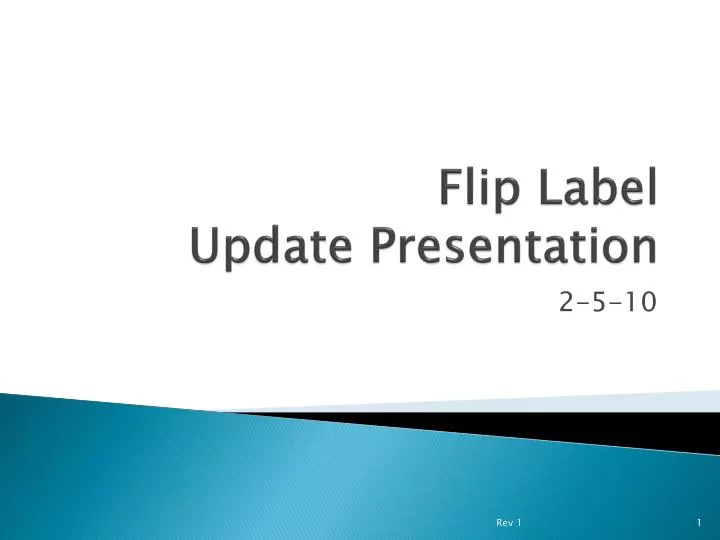 PPT - Flip Label Update Presentation PowerPoint Presentation, free ...