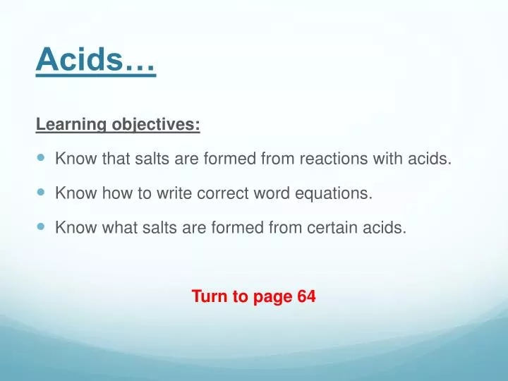 PPT - Acids… PowerPoint Presentation, free download - ID:2067941