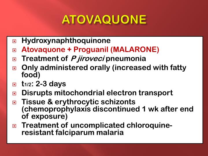 PPT - ANTIMALARIAL DRUGS PowerPoint Presentation - ID:2067960