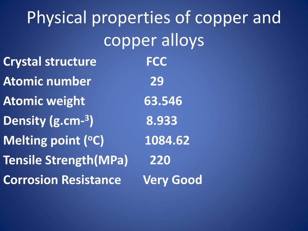 Ppt Copper And Its Alloys Powerpoint Presentation Free Download Id
