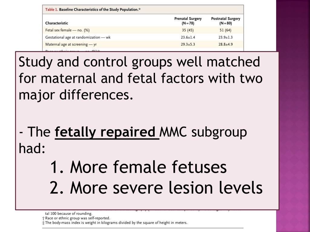 PPT - Outcomes and Controversies in fetal repair of myelomeningoceles ...