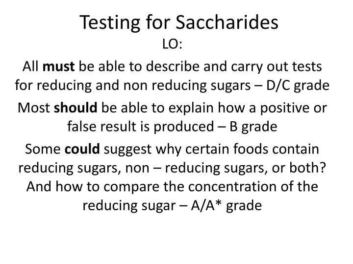 PPT - Testing for Saccharides PowerPoint Presentation, free download ...