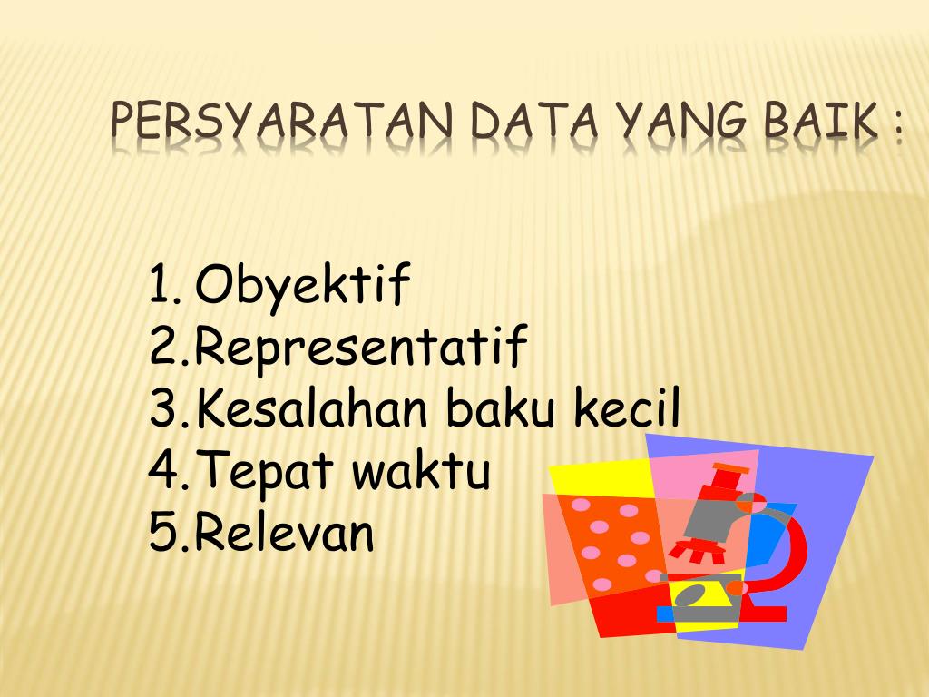 PPT - Pengenalan statistik Pengumpulan , Pengolahan , Penyajian Data ...
