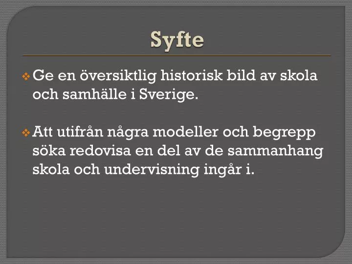 PPT - Syfte PowerPoint Presentation, free download - ID:2068682