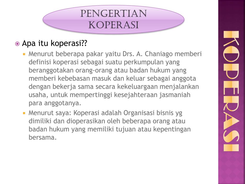 PPT - Ekonomi koperasi Tugas 1: “ tentang koperasi ” PowerPoint ...