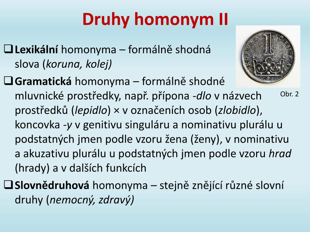 PPT - Význam slov – homonyma, antonyma PowerPoint Presentation, free ...