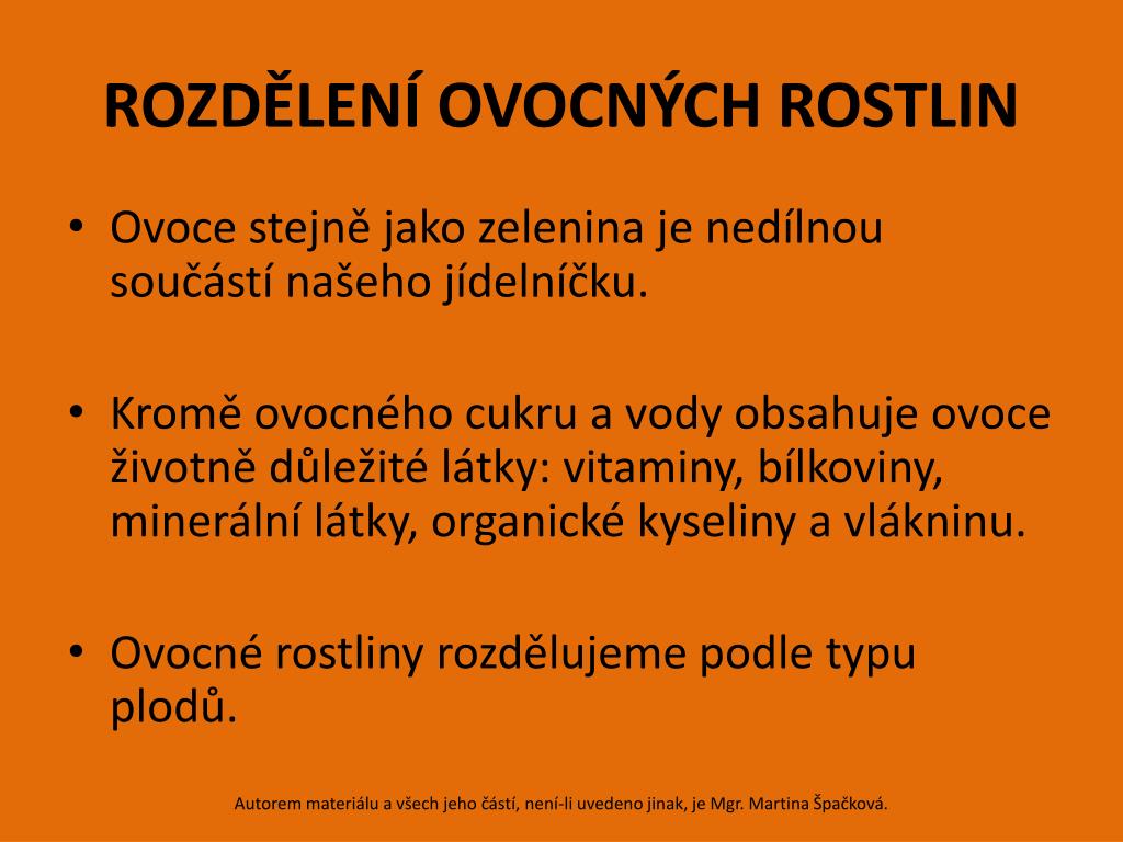 PPT - Ovocné rostliny Svět práce, 6. ročník VY_32_INOVACE_328 , 17 ...