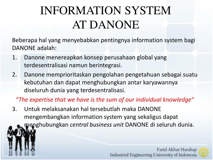 PPT - GLOBAL KNOWLEDGE MANAGEMENT AT DANONE PowerPoint Presentation ...