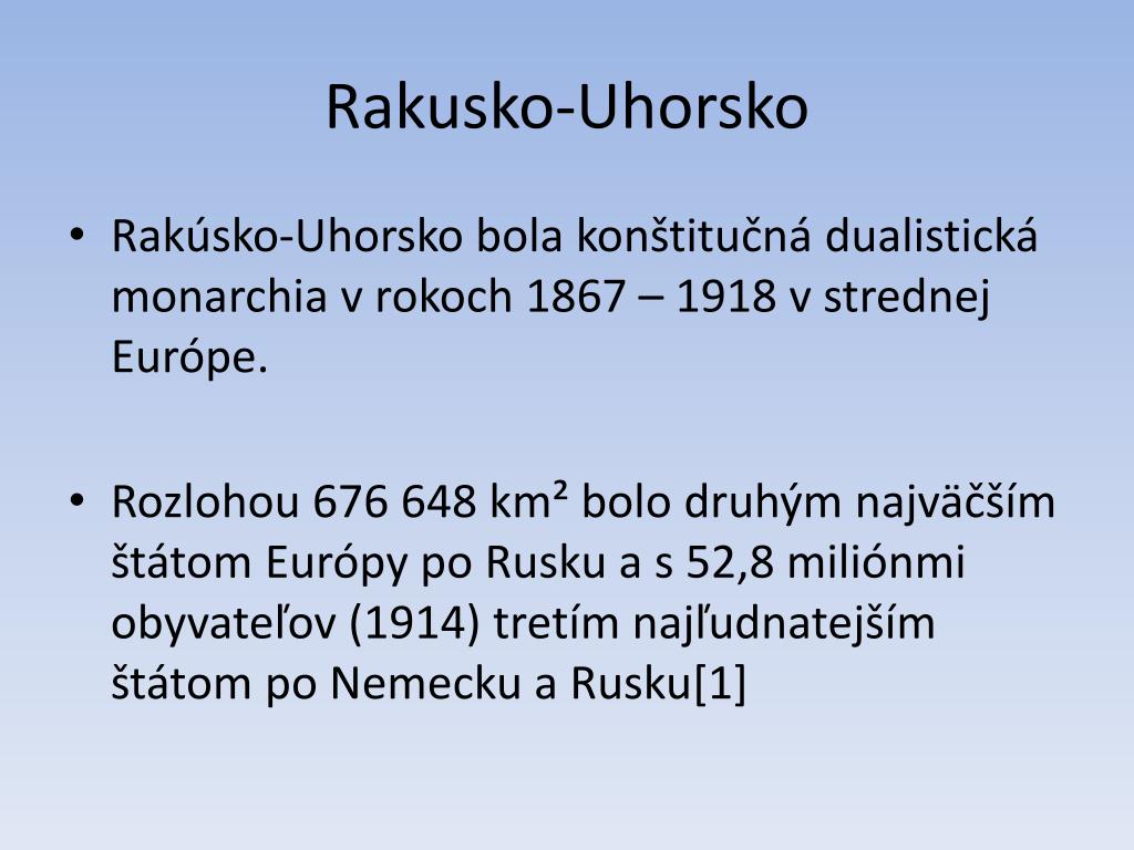 PPT - Vznik Rakusko-Uhorska PowerPoint Presentation, free download - ID ...