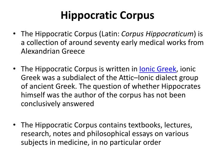 PPT - Hippocrates PowerPoint Presentation - ID:2070735