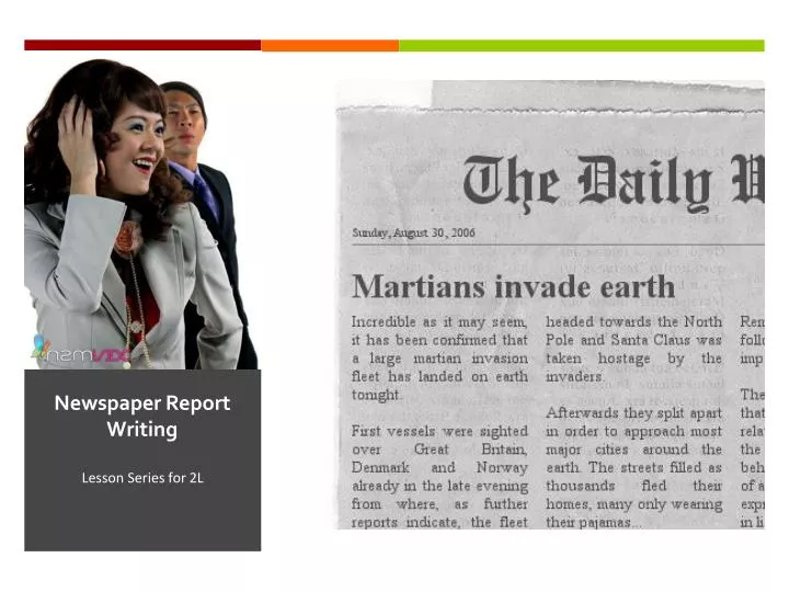 PPT - Newspaper Report Writing PowerPoint Presentation, free download ...