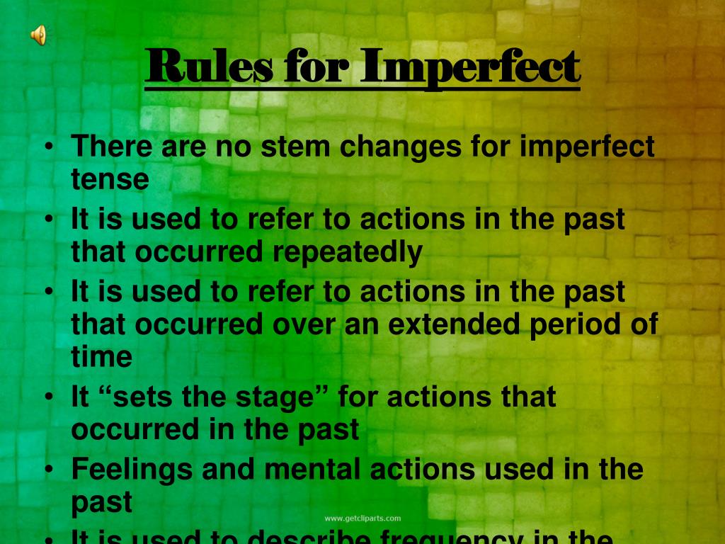 PPT - Los verbos irregulares y regulares en el imperfecto y el pasado ...
