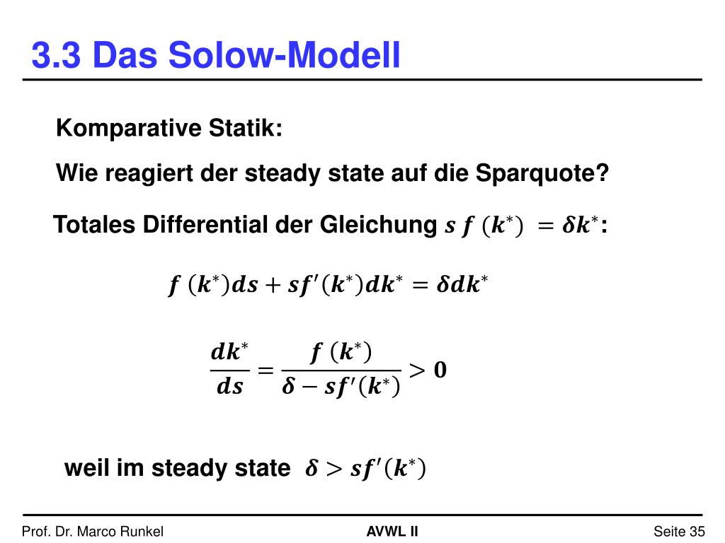 PPT - 3. Wachstum und technischer Fortschritt Blanchard / Illing ...