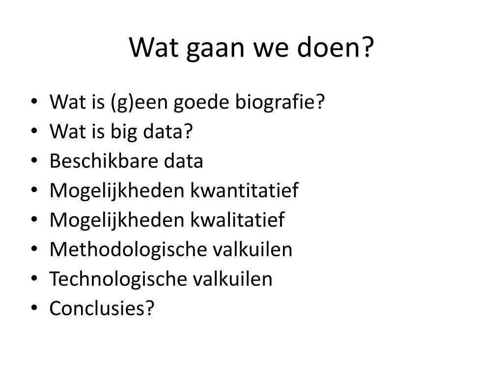 PPT - Biografisch onderzoek en Bi(o)g( rafische ) data PowerPoint ...