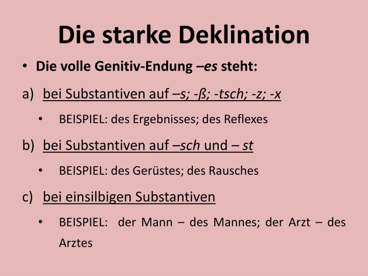 PPT - Die Deklination der Substantive im Singular PowerPoint ...