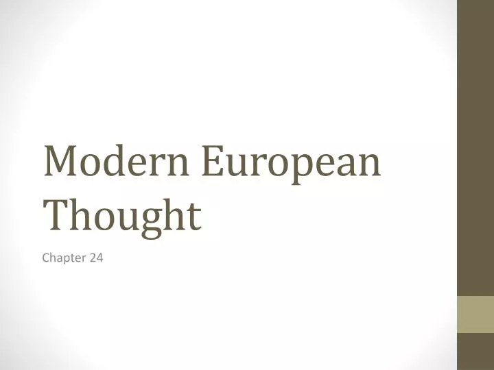 PPT - Modern European Thought PowerPoint Presentation, free download ...